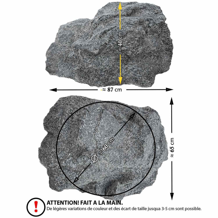 Roche décorative extérieur, gros rocher pour jardin